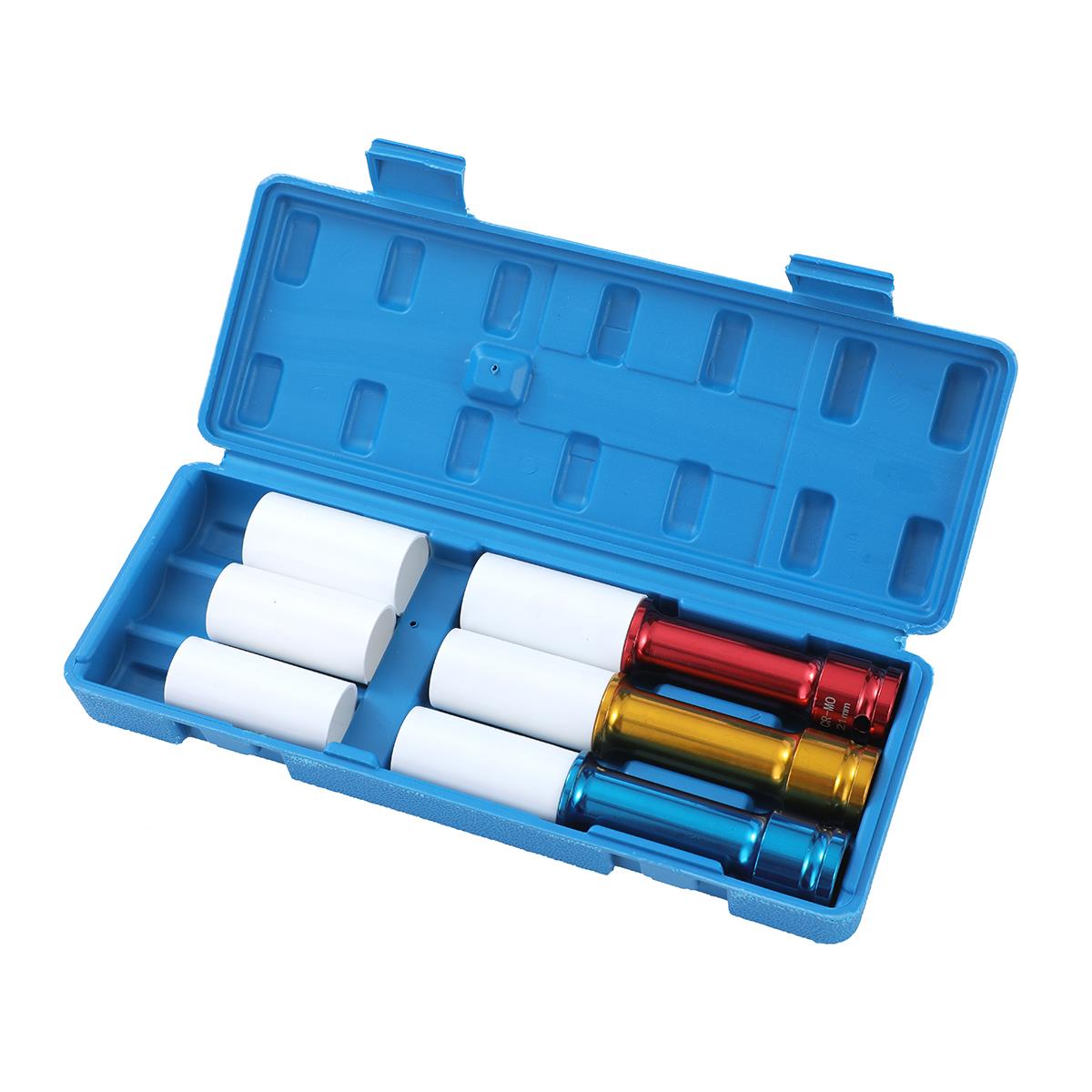 Impact Extra Deep Socket Set Coloured 6PCs 1/2" 6PC CR-MO, 150mm