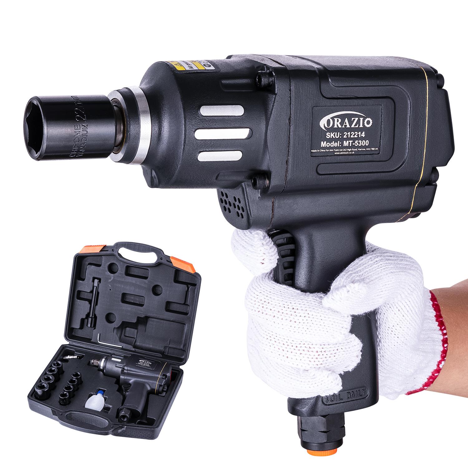 Air impact wrench Set Twin Hammer 1/2 1200Nm