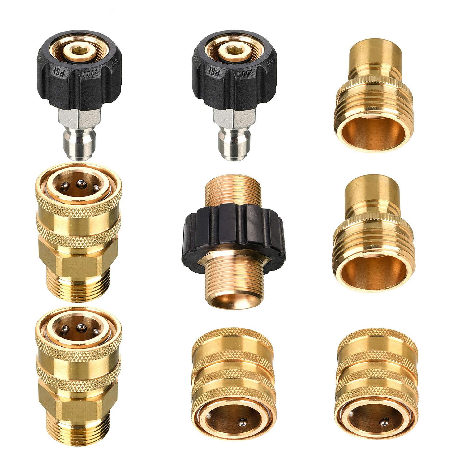 Pressure Washer Adapter Set, M22 Quick Connect 9Pc